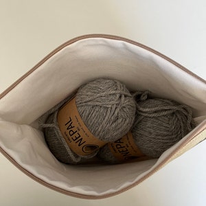 Last One Sock Project Bag, Sage Floral Project Bag, Zip Bag, Small ...