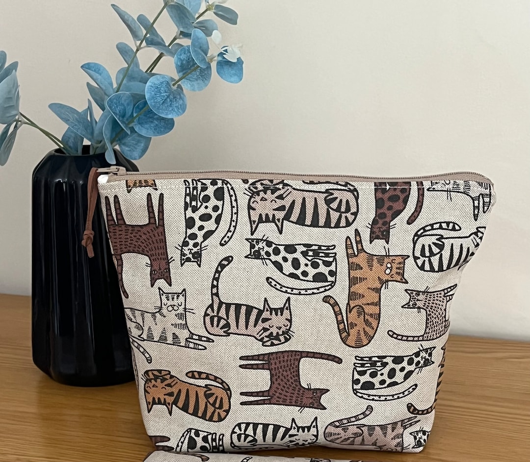 Sock Project Bag, Cat Project Bag, Zip Bag, Small Project Bag, Yarn ...