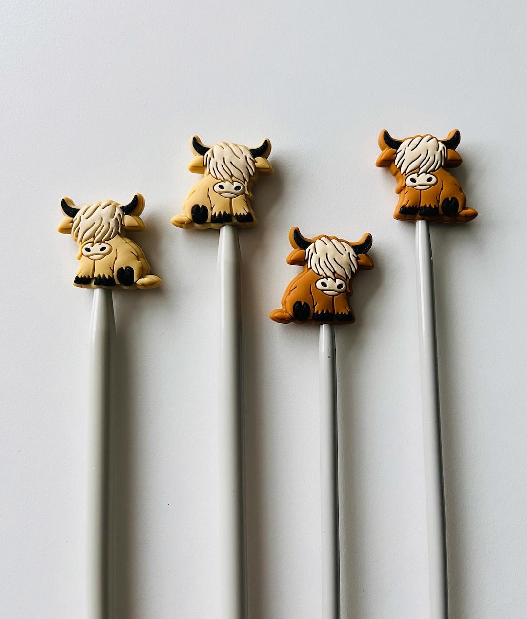 Stitch Stoppers, Highland Cow Stitch Stoppers for Knitting, Stitch ...