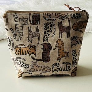 Sock Project Bag, Cat Project Bag, Zip Bag, Small Project Bag, Yarn ...