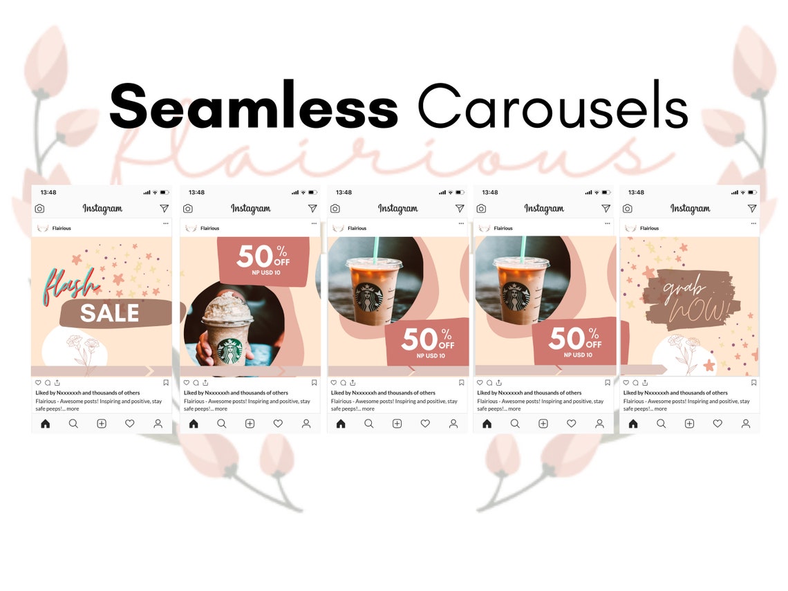 Pink Blush Instagram Carousel Post Templates, Canva Templates for IG ...