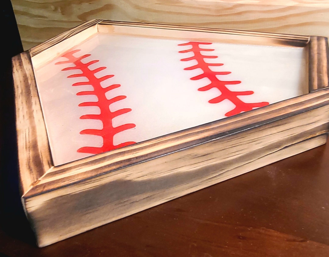 Every Day Carry Baseball Tray / Baseball Decor / Wood Framed - Etsy