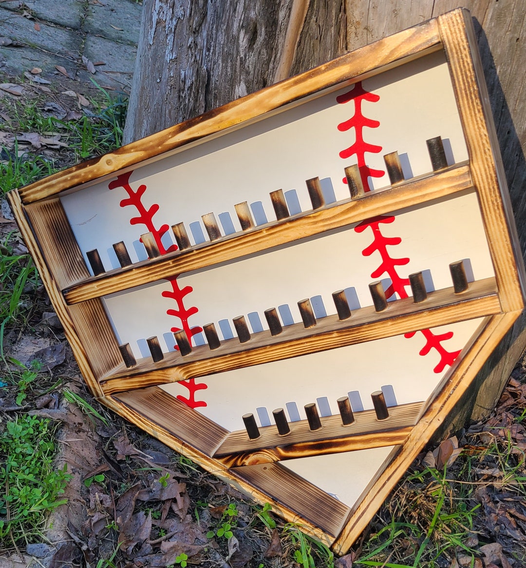 Wood Burned Baseball/softball Ring Holder. Baseball Decor. Baseball ...