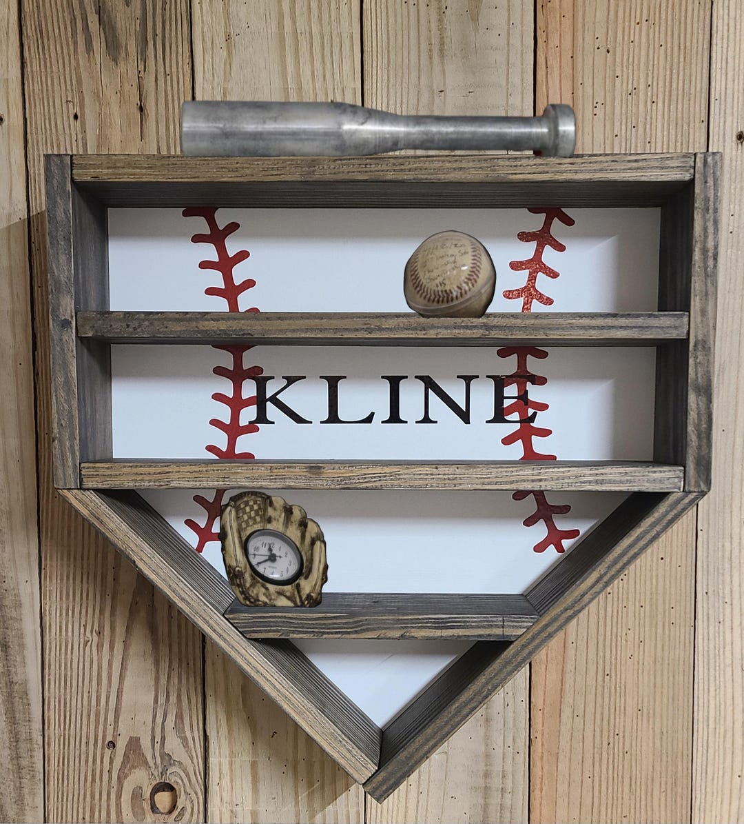 Baseball/softball Home Plate Shelf: Handmade Wood Kids Room Decor - Etsy