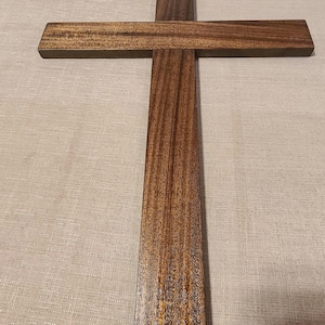 Handmade Wood Cross. African Mahogany. Wall Hanging Decor. Religious ...