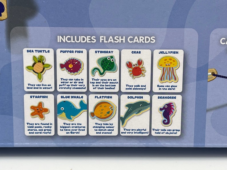 Magnetic Fishing Game. Cbeebies. Wooden Board & Flash Cards. Age 3 NEW ...