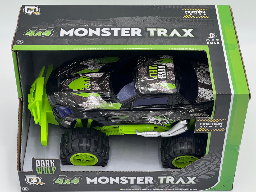 Monster Trax. 4x4 Dark Wolf. Friction Power. Age 3 NEW in Box - Etsy