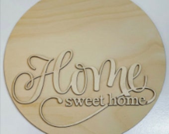 Home Sweet Home Round - Etsy