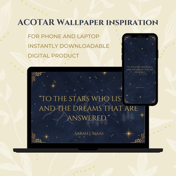 Sarah J Maas Wallpaper - Etsy
