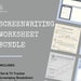 Screenwriting Worksheet Bundle | Character Biographies | Plot Outline ...