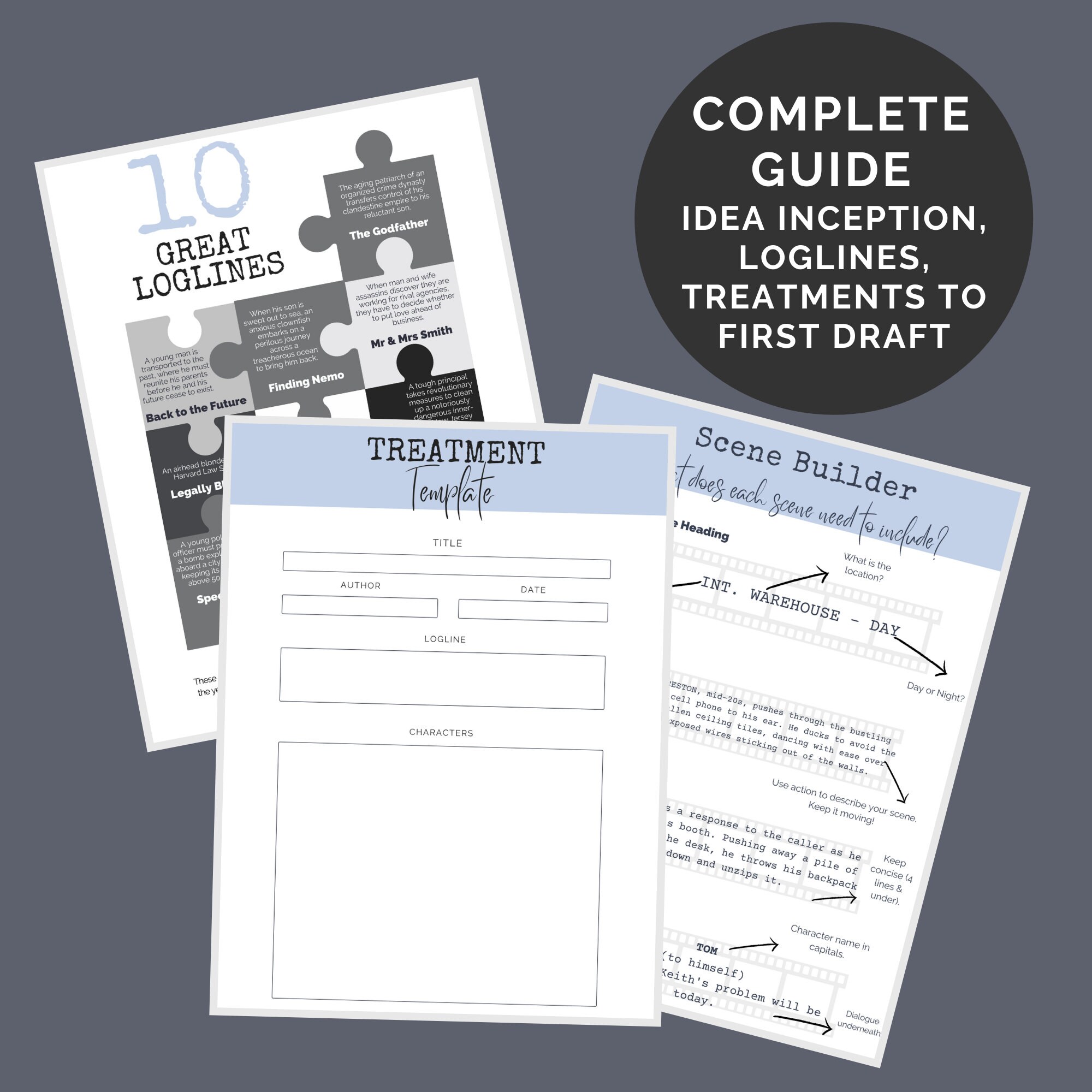 Screenwriting :an Introduction Screenplay Ebook Workbook - Etsy