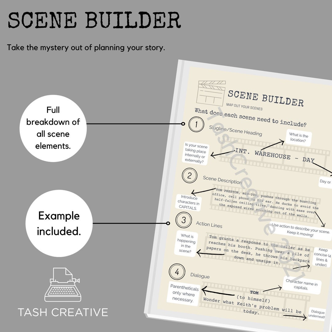 Screenplay Scene Builder | Scene Template | Outline | Worksheet ...