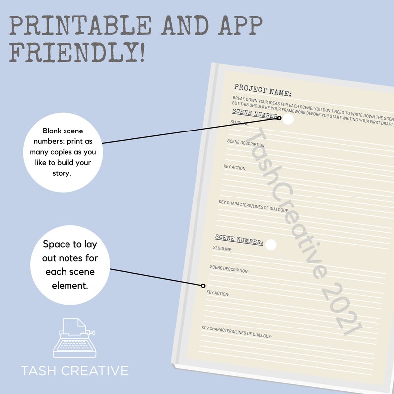 Screenplay Scene Builder | Scene Template | Outline | Worksheet ...