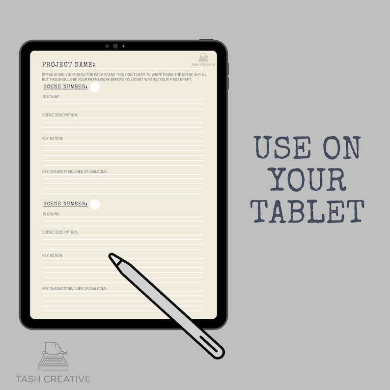 Screenplay Scene Builder | Scene Template | Outline | Worksheet ...