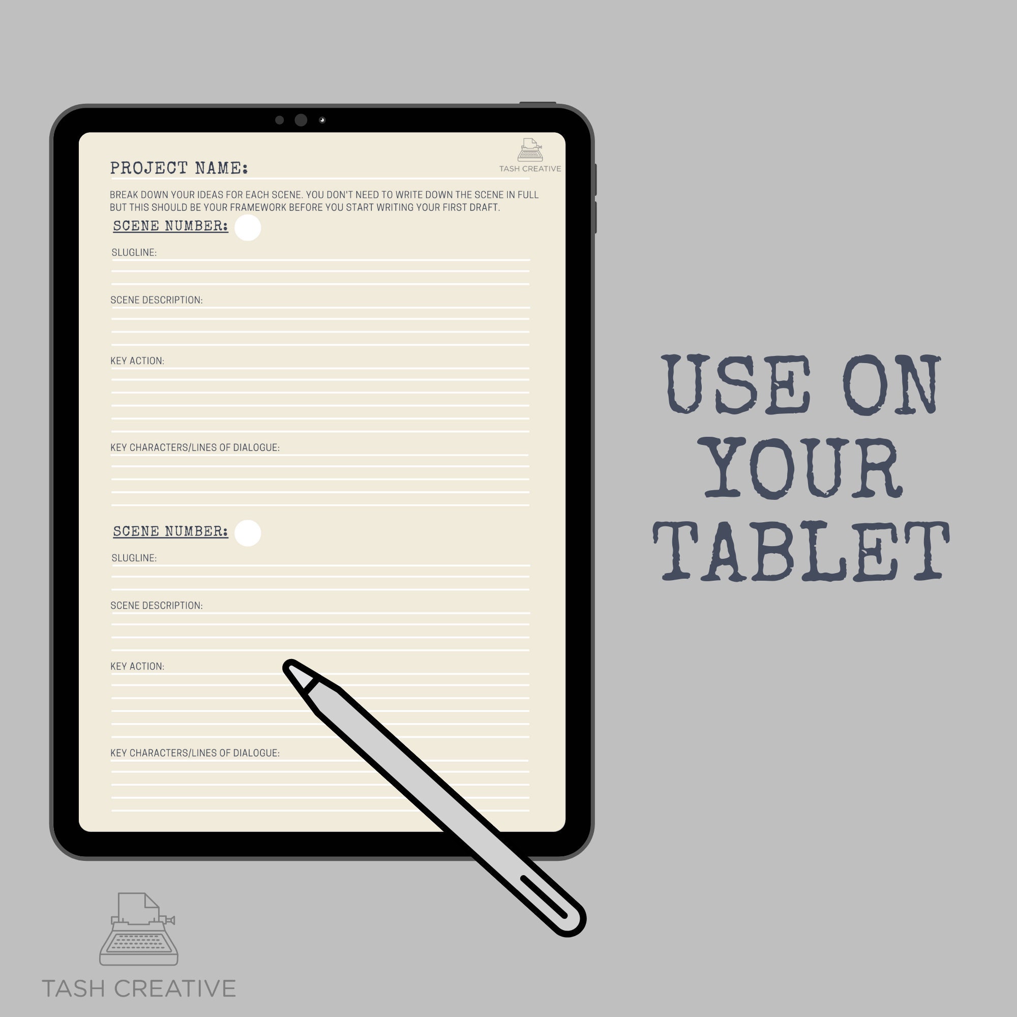 Screenplay Scene Builder | Scene Template | Outline | Worksheet ...