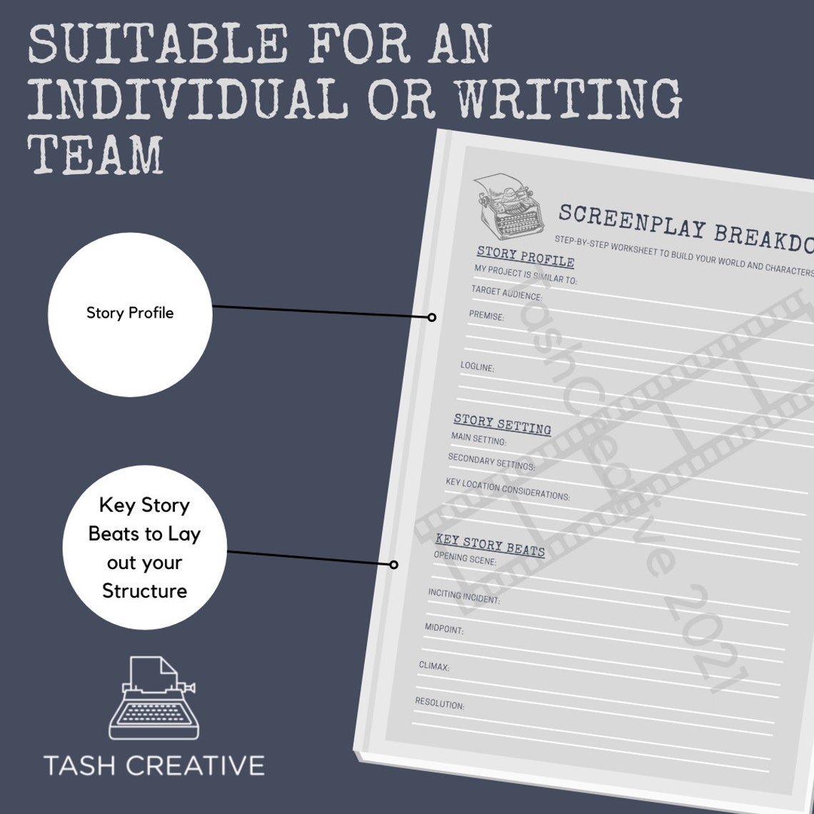 Screenplay Breakdown Worksheet | Screenwriter’s Film Template ...