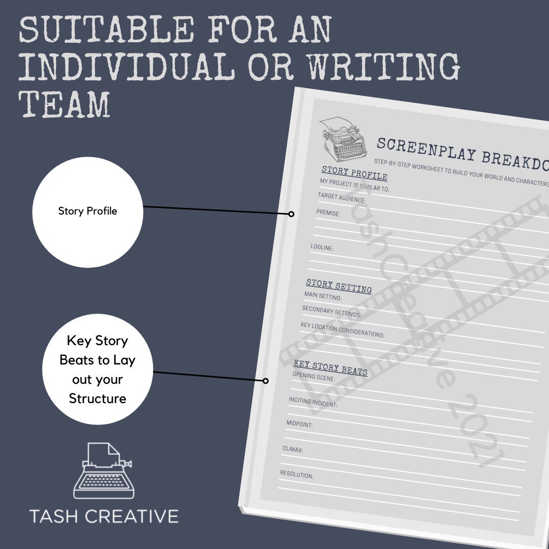 Screenplay Breakdown Worksheet | Screenwriter’s Film Template ...