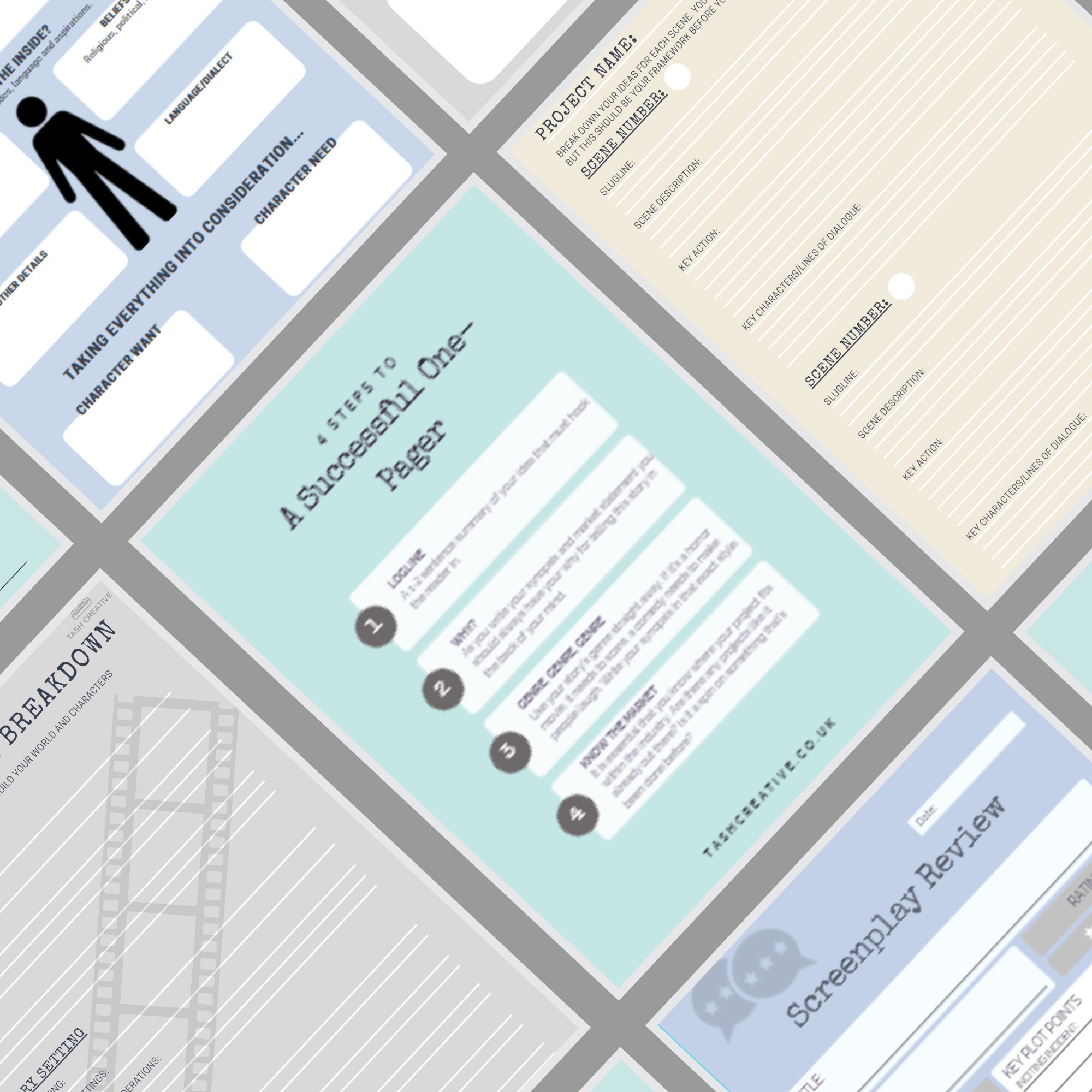 Screenwriting Worksheet Bundle | Character Biographies | Plot Outline ...