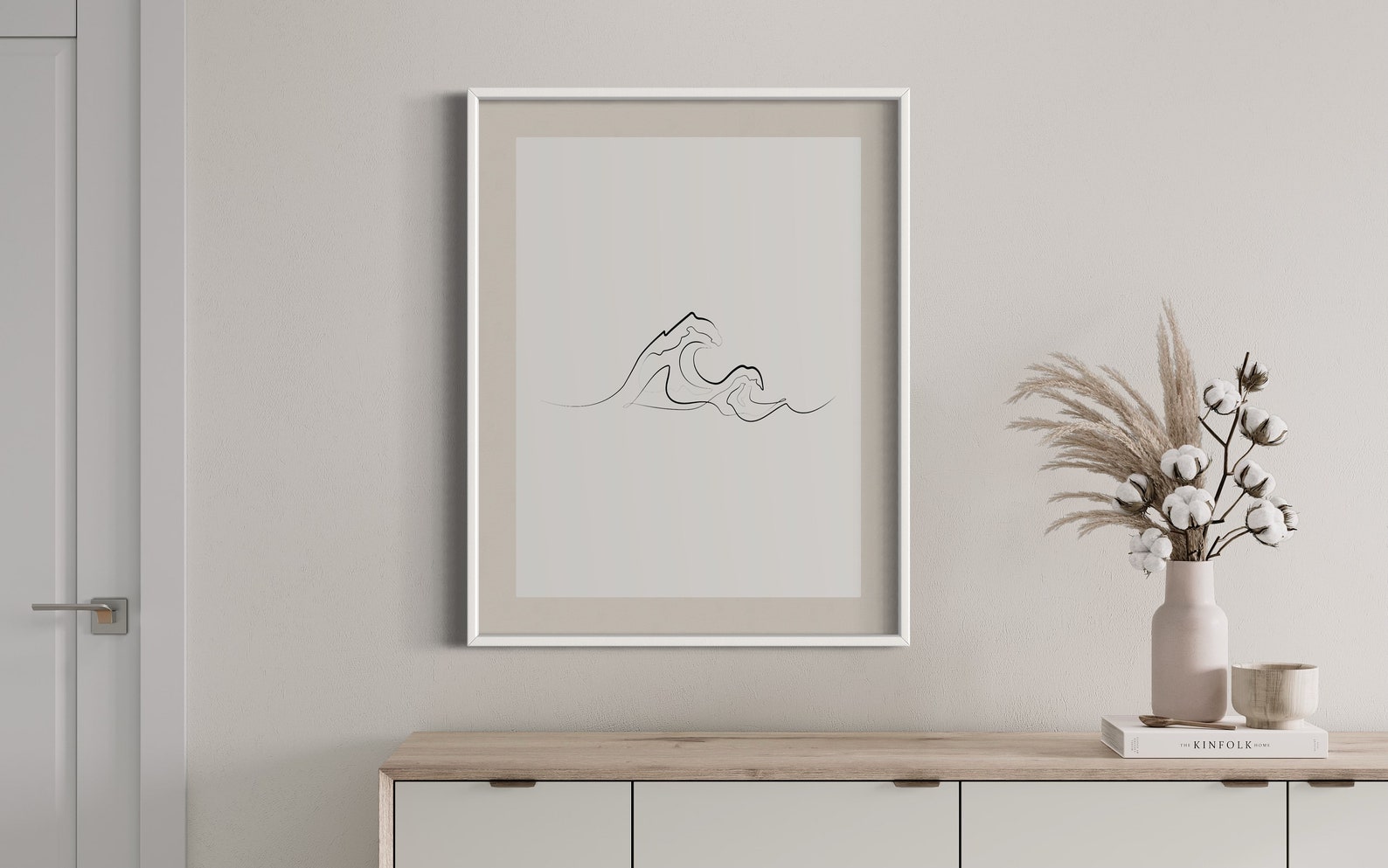 Minimalist Wave Line Art Ocean Wave One Line Drawing Nature - Etsy