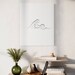 Minimalist Wave Line Art Ocean Wave One Line Drawing Nature Sea Poster ...