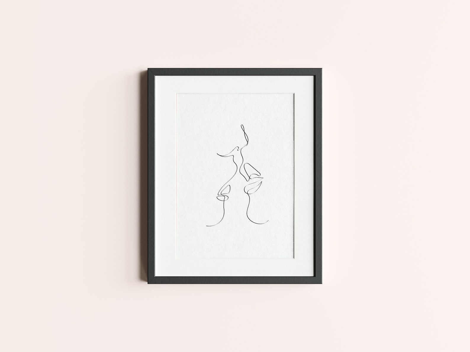 Kissing Line Art Print, Kiss Line Drawing Print, Kissing Print, Kiss ...