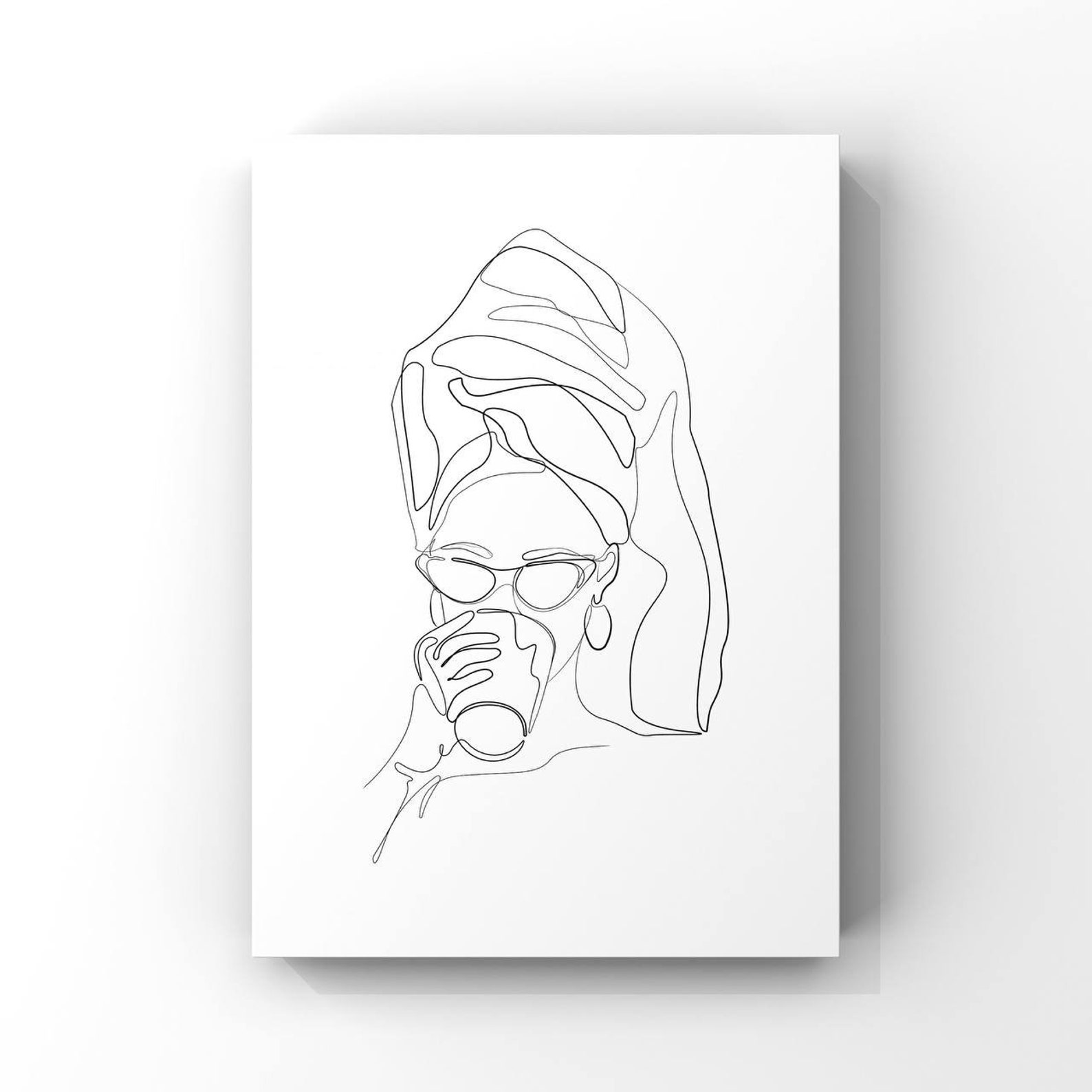 Female Portrait Bath, Bathroom Wall Art, Woman in Towel With Sunglasses ...