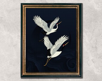 Japanese Swan Artwork - Etsy