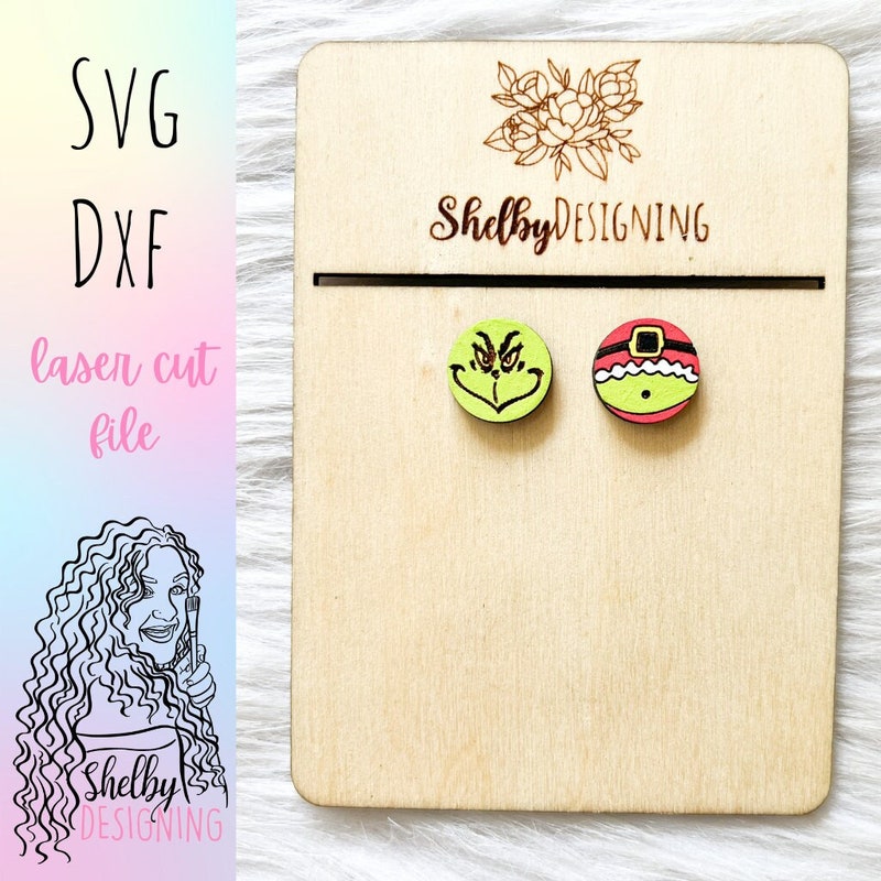 Christmas Cat Earring Studs - Etsy