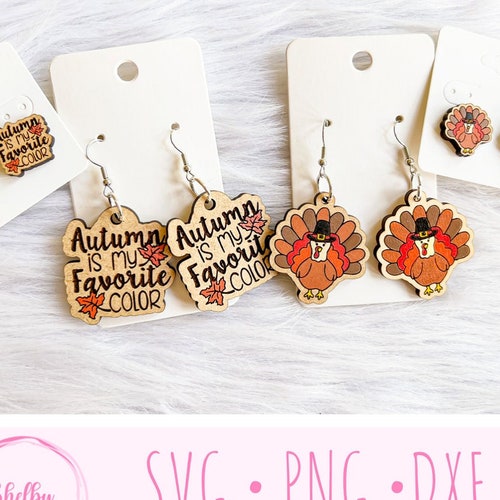 Fall Autumn Season Earring SVG Files Fall Dangle/stud Bundle - Etsy