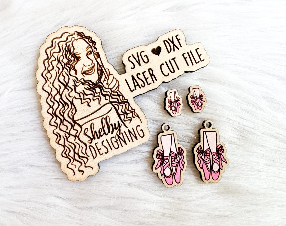 Ballet Shoes Stud/dangle Combo SVG DXF Laser Cut File for Lasers ...