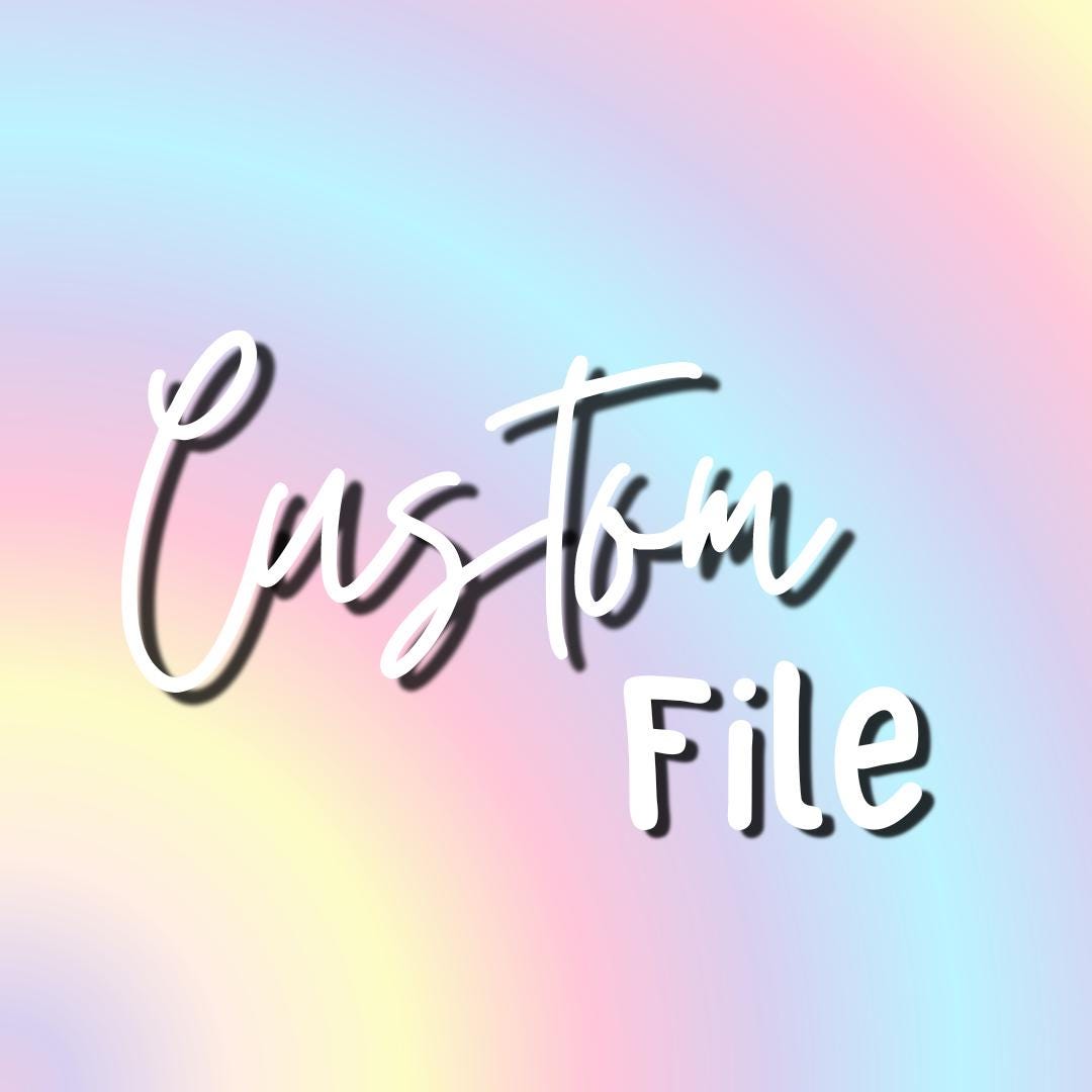 Custom SVG DXF File *do Not Purchase Unless You Have Gotten This ...