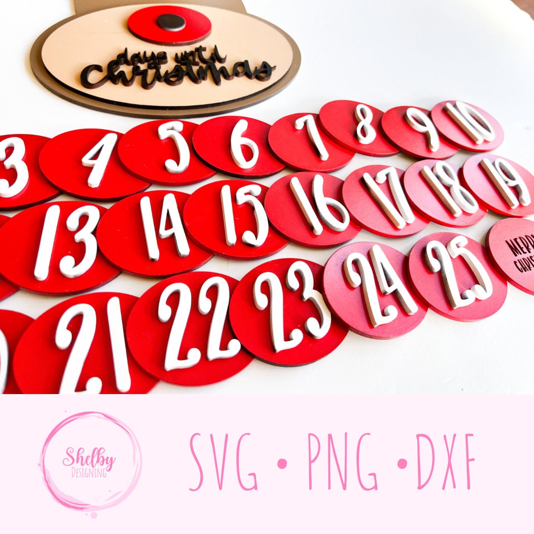 Rudolph Christmas Countdown Svg Laser Cut File Glowforge - Etsy