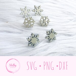 Svg Snowflake Stud Earring Bundle Svg File, Glowforge SVG Christmas ...