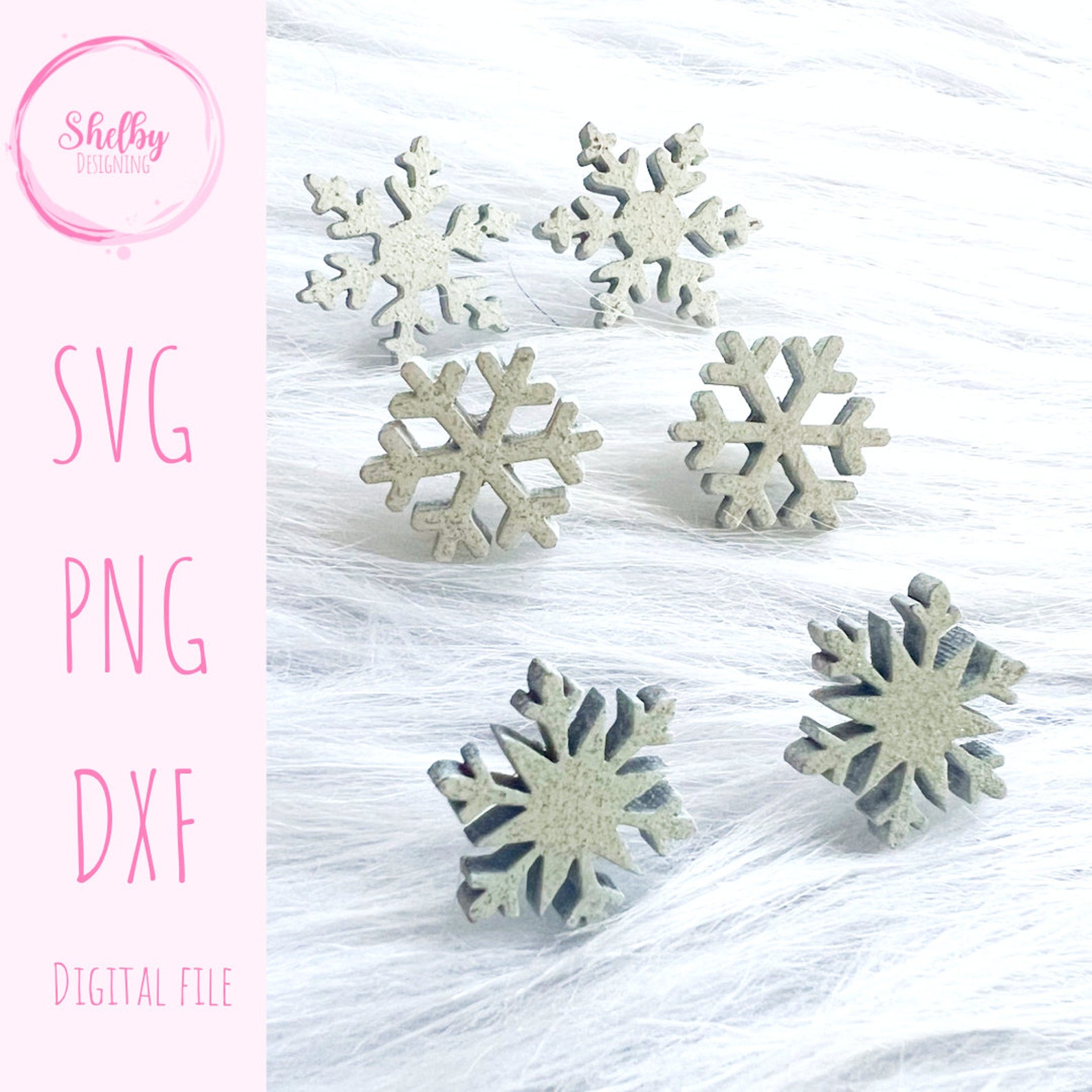 Svg Snowflake Stud Earring Bundle Svg File Glowforge SVG - Etsy