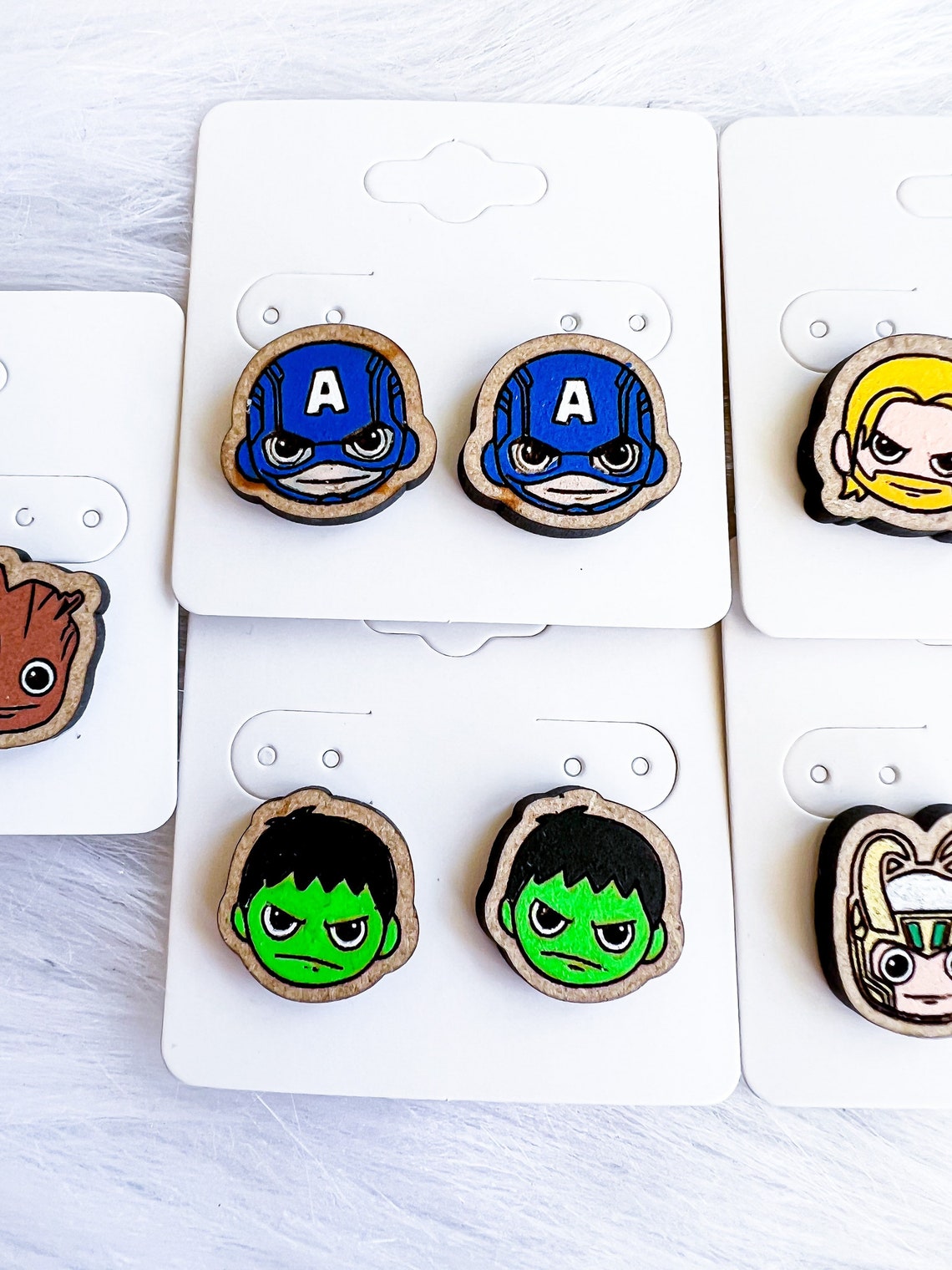 Superhero Chibi Stud Earrings Glowforge Svg Bundle - Etsy