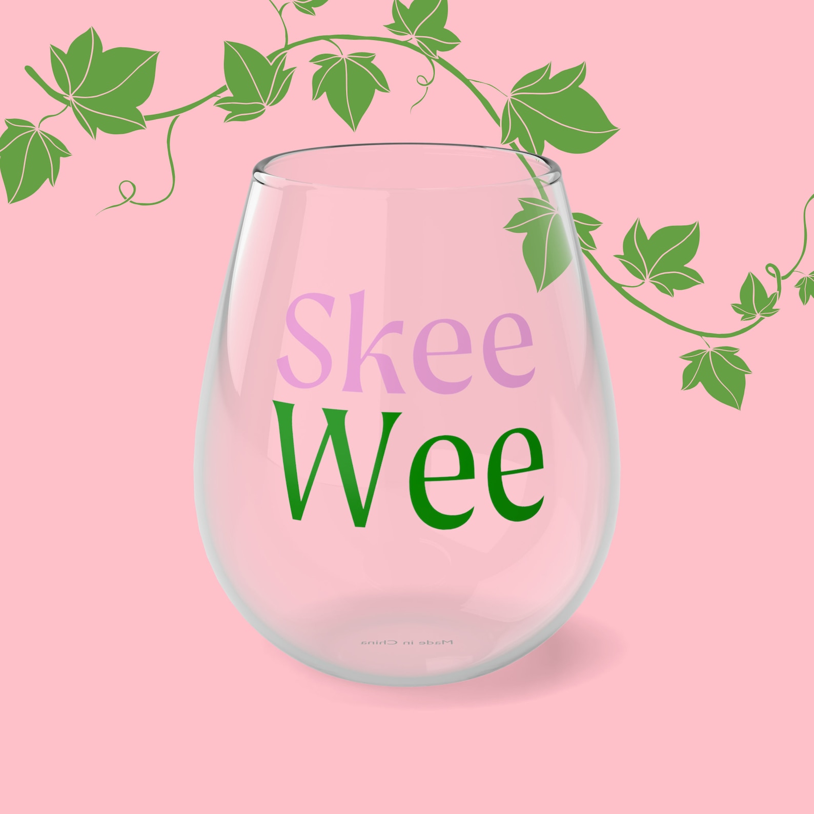 Alpha Kappa Alpha Wine Glass | AKA Wine Glass | 1908 Glass Cup | Pink ...