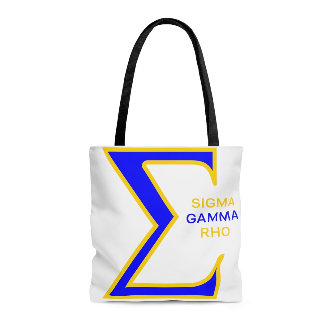 Sigma Gamma Rho White Tote Bag | SGRHO Tote Bag | Sorority Purse ...