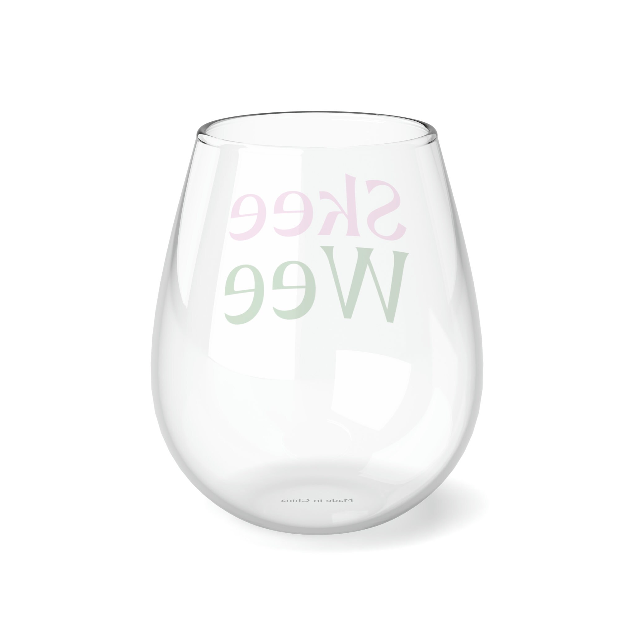 Alpha Kappa Alpha Wine Glass | AKA Wine Glass | 1908 Glass Cup | Pink ...