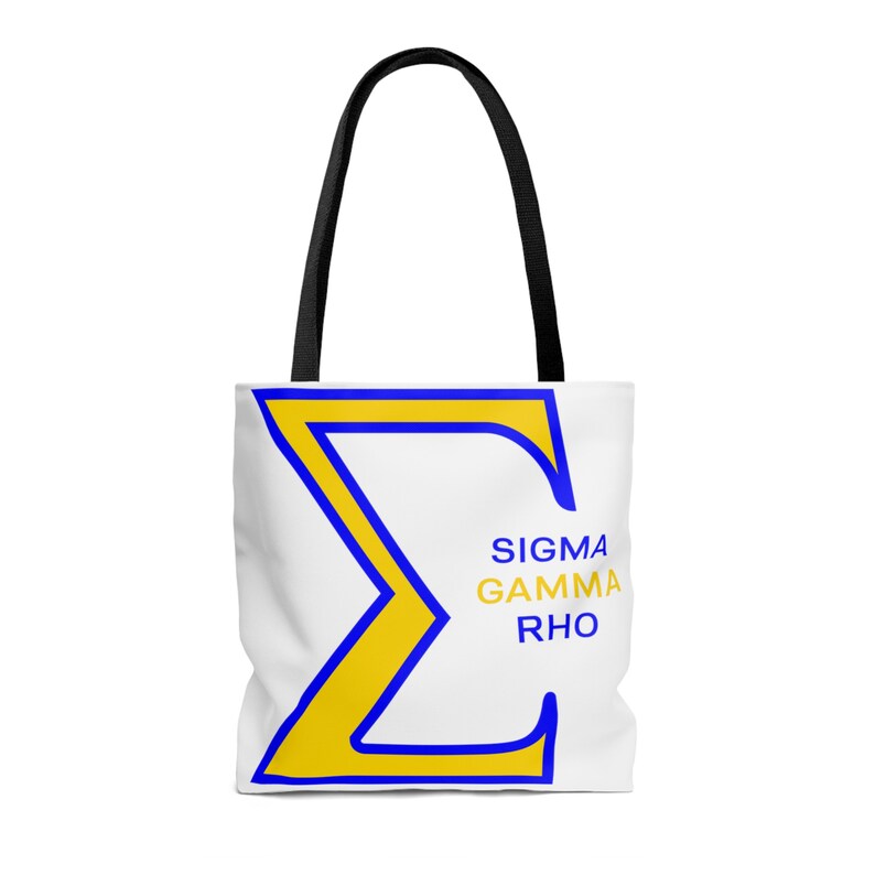 Sigma Gamma Rho White Tote Bag | SGRHO Tote Bag | Sorority Purse ...