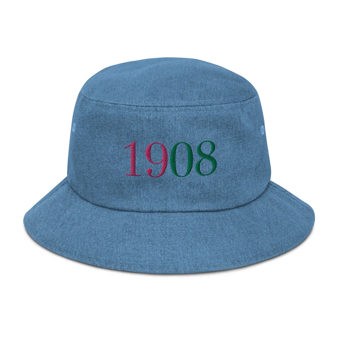 1908 Denim Bucket Hat - Etsy