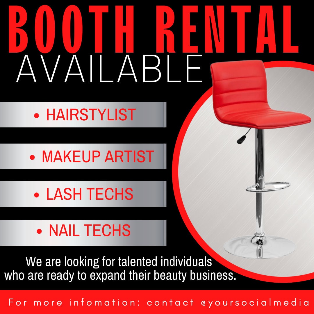 Booth Rental Flyer, D.I.Y Canva Booth for Rent Flyer Template. Editable ...