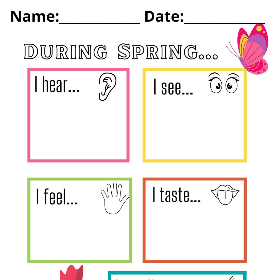 Teacher-created Resource | 5 Senses in Spring Activity, PDF Print ...