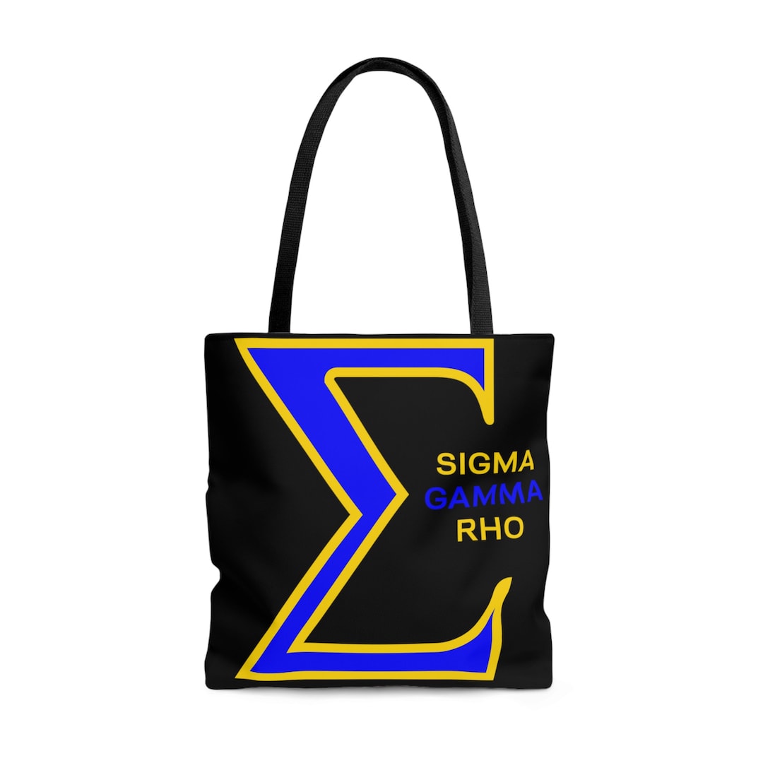 Sigma Gamma Rho Black Tote Bag | SGRHO Tote Bag | Sorority Purse ...