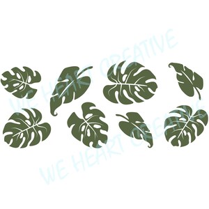 Monstera Leaf for Can Glass SVG Bundle, Libbey Glass 16oz Full Wrap ...