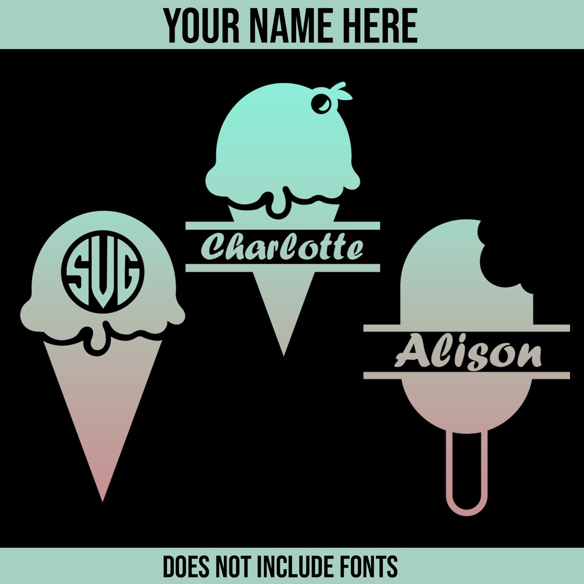 Ice Cream SVG Bundle Sundae Svg Files for Digital Download - Etsy