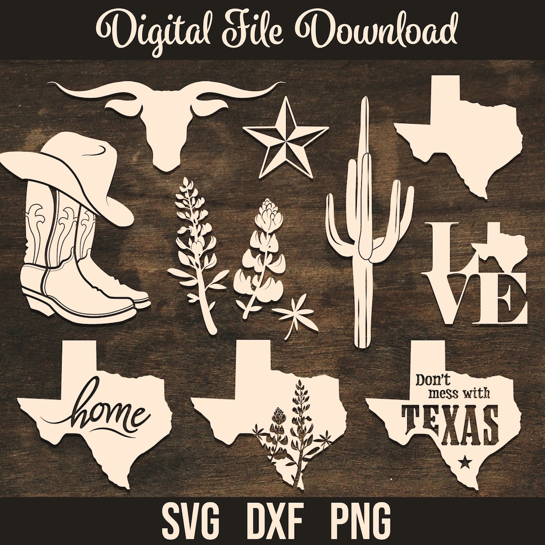 Texas SVG Bundle, Texas Shape, Home, Don't Mess With Texas, Digital ...
