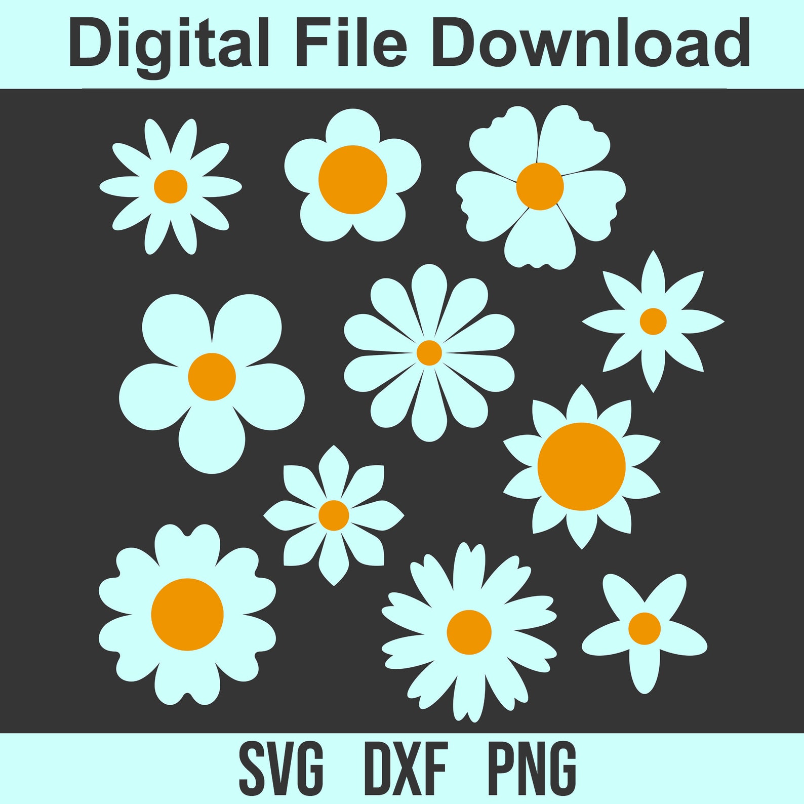 Flower SVG Bundle, Flowers for Digital Download, Hippie Flowers Svg ...
