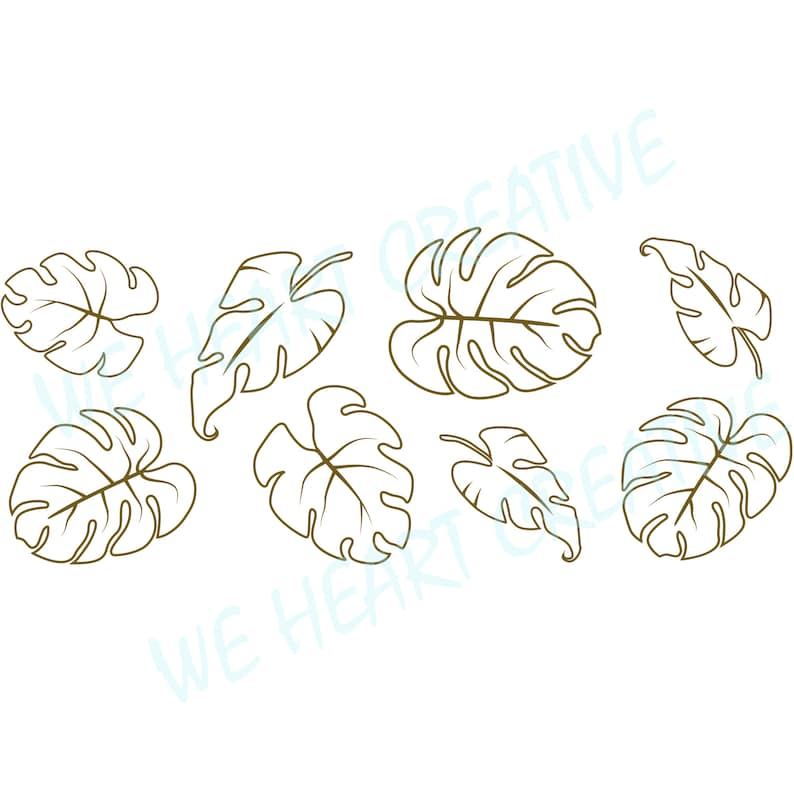 Monstera Leaf for Can Glass SVG Bundle Libbey Glass 16oz Full - Etsy