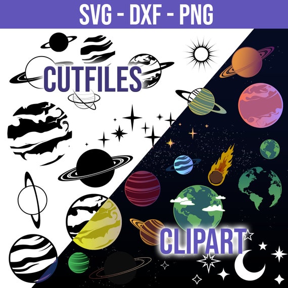 Space SVG Bundle Planet Clipart for Digital Download Earth - Etsy Australia