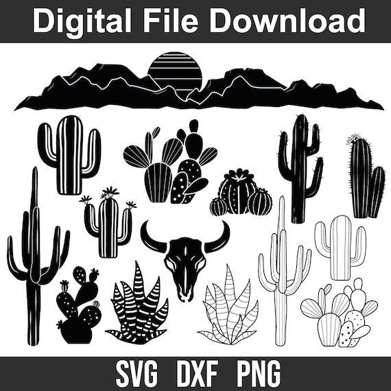 Cactus SVG Desert Landscape SVG Arizona Digital Download - Etsy Australia